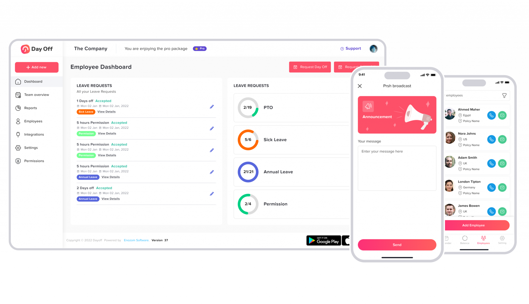 Vacation Tracker | PTO Tracker | Leave Tracker - Day Off