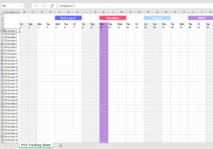Free Excel Template for PTO Tracking 2026 - Day Off